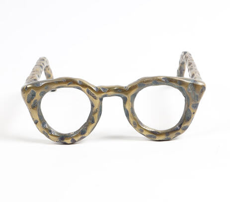 Handmade Aluminium Vintage Spectacles Tabletop Decorative – Yellow Drama